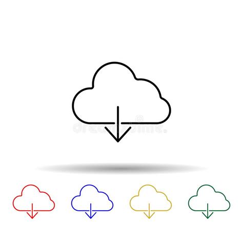 Booting From The Cloud Multi Color Style Icon Simple Thin Line