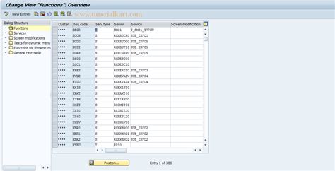 Ooos Sap Tcode Functions