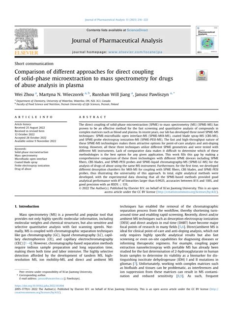 Pdf Comparison Of Different Approaches For Direct Coupling Of Solid Phase Microextraction To