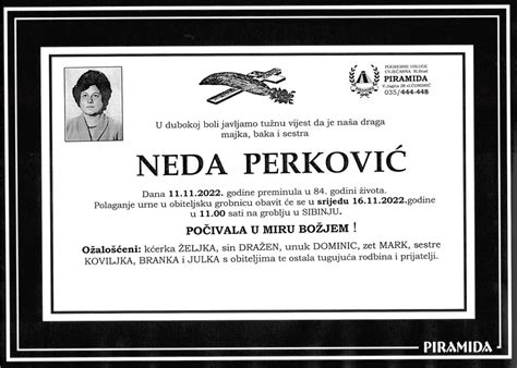 Neda Perković Piramida Pogrebne Usluge I Cvjećarna