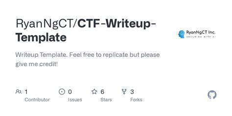 Github Ryanngct Ctf Writeup Template Writeup Template Feel Free To