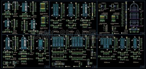 452 Detailed Autocad Drawings Of Doors Windows For Download Free Cad Blocks Download Dwg