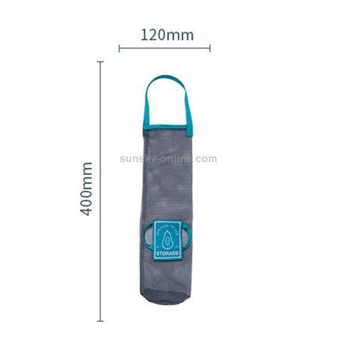 3 Pcs 다기능 메쉬 가방 보관 가방 과일 및 채소 용 휴대용 및 운반용 교수형 가방 색상 파란색 소형