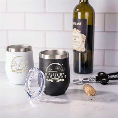 Cruise Stainless Steel Wine Tumbler 12 Oz Wine Logo Ts