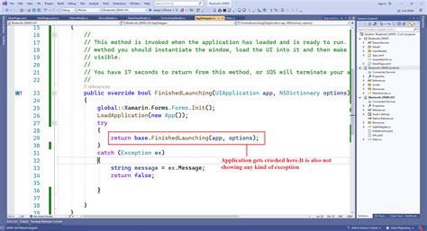 appdelegate ios crashed in xamarin c microsoft qanda