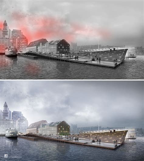 Wharf Design Foggy Morning Perspective Part 2 Visualizing Architecture