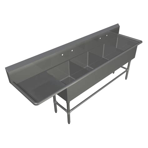 Boos Four Bowl Compartment Sink With Drainboard