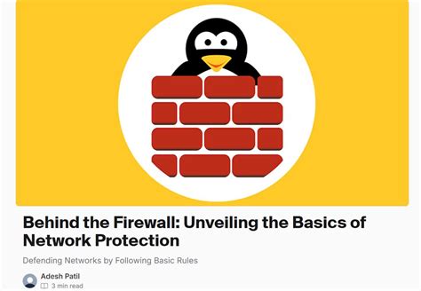 Linux Firewall Security Devops Hashnode Sysadmin Nftables Iptables Adesh Patil