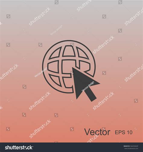 Go Web Globe Cursorvector Icon Stock Vector Royalty Free 564250429 Shutterstock