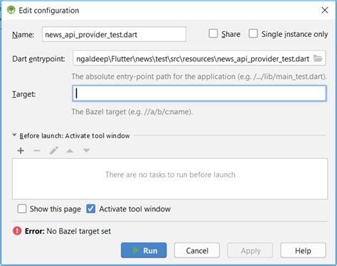 Android Running Test On Flutter Shows Error No Bazel Target Set Stack Overflow