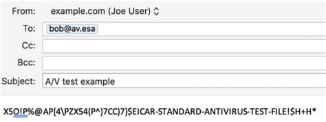 How To Send A Sample Message To Ensure Anti Virus Engine Is Scanning On