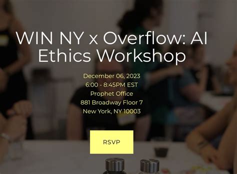 Join The Ai Ethics Workshop By Overflow And Win Women In Innovation
