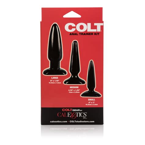 Colt Anal Trainer Kit Three Size Butt Plugs Set Adult Stuff Warehouse