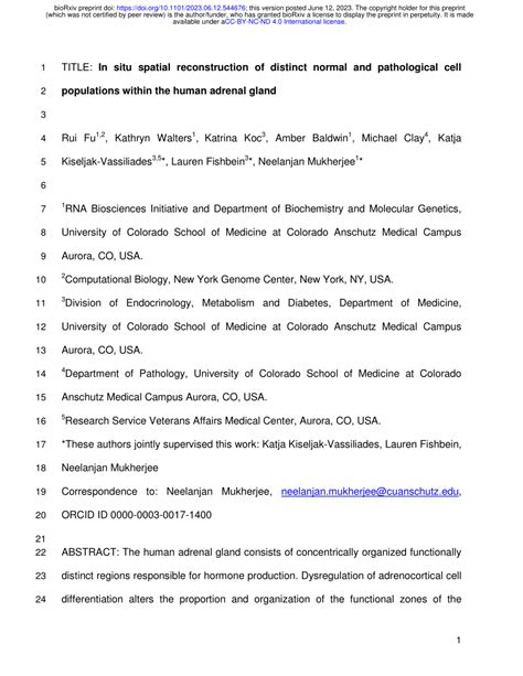 Pdf In Situ Spatial Reconstruction Of Distinct Normal And