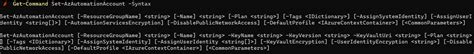 Help File For Set Azautomationaccount Is Missing Half Of Parameters In The Syntax Section