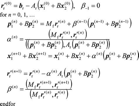 Rewritten Cg Algorithm Download Scientific Diagram