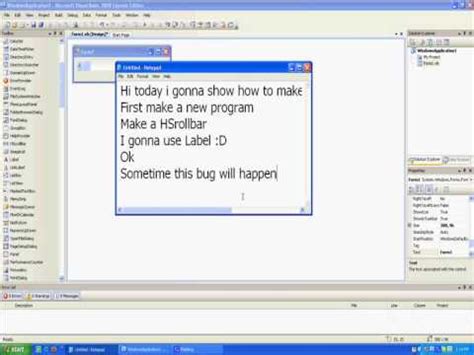 Visual Basic How To Make A Simple Horizontal Scroll Bar YouTube