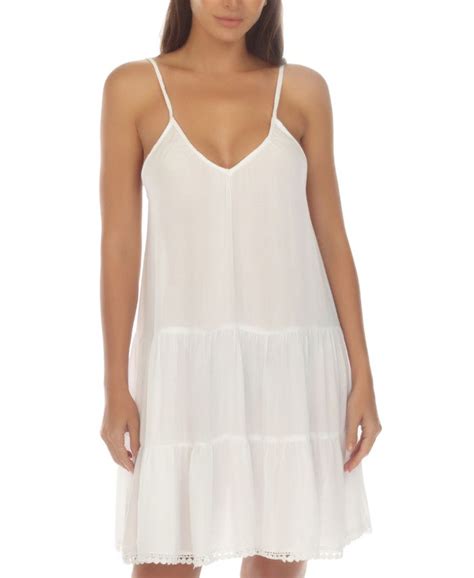 Raviya Womens Tiered Sleeveless Cover Up Dress Macys