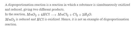 Which Of The Following Examples Does Not Represent Disproportionation A Mathrm{mno} {2} 4