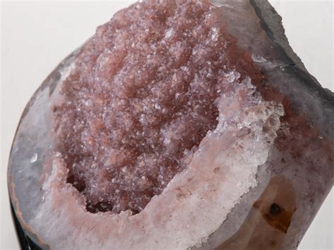 Small Cut Agatised Geode With Cotton Candy Interior For Sale At 1stdibs