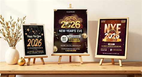 Happy New Year Poster Designs And Templates 2026 Designwiz
