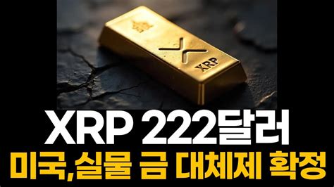 리플속보 엑스알피속보 금을 Xrp로 대체한다는 미친발언 엑스알피 엑스알피전망 엑스알피리플 엑스알피코인