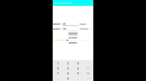 Bmi Calculator In Mit App Inventor Using Slider Component Youtube