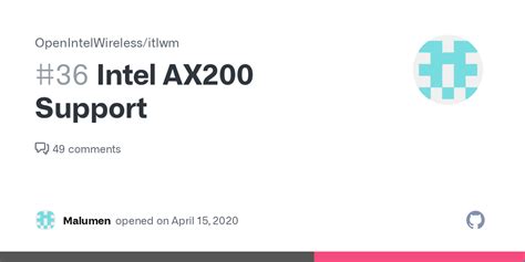 Intel AX Support Issue OpenIntelWireless Itlwm GitHub