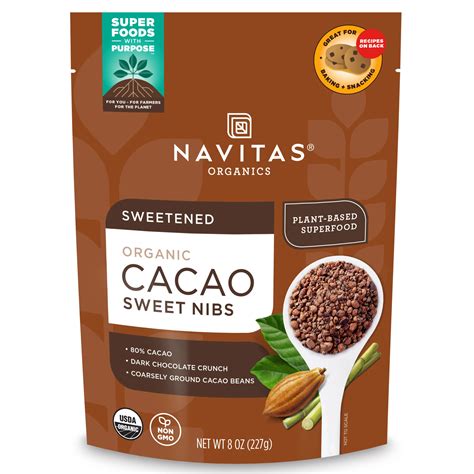 Navitas Organics Sweetened Cacao Nibs Shop Baking Chocolate And Candies At H E B