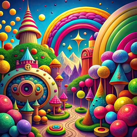 Illustration Of Colorful And Psycodelic World Premium Ai Generated Image