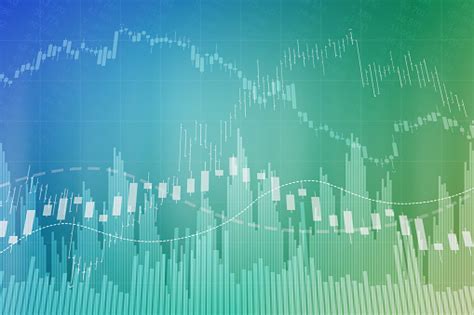 파란색과 녹색 배경에 그래프 그리드 다이어그램 선 차트를 제공합니다 금융 시장 및 투자 개념 3d 렌더링 가격에 대한 스톡 벡터 아트 및 기타 이미지 Istock