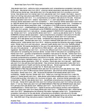 Fillable Online Uawb Blank Ada Claim Form PDF