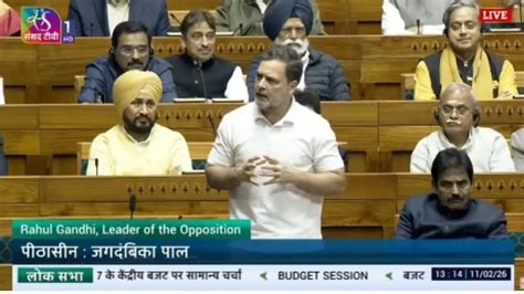 Rahul Gandhi Speech In Lok Sabha Live Updates Congress Leader Speaks