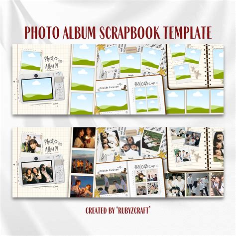 Photo Album Scrapbook Template Photo Album Scrapbooking Scrapbook