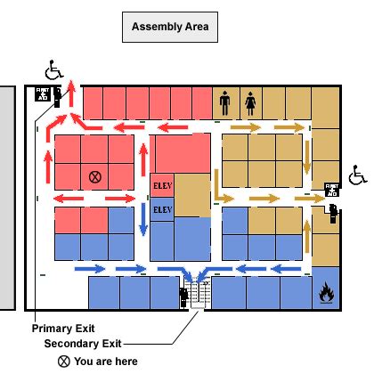 Emergency Action Plan Evacuation Elements OSHA S Interactive Floorplan Example
