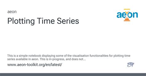 Plotting Time Series Aeon 120 Documentation