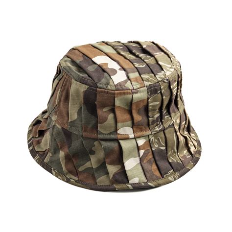 Multi Camo Pleated Bucket Hat Fortune WWD