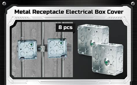 Copkim Metal Electrical Junction Box Deep Square Electrical Box Silver