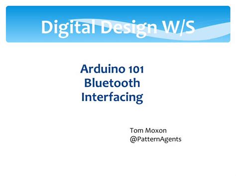 pdf arduino 101 bluetooth interfacing · pdf filearduino is an open source electronics