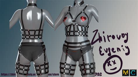 Artstation Leather Sexy Bondage Game Assets