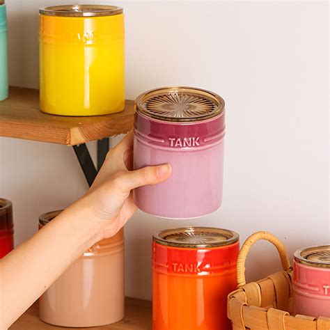 Qeeadeeafrench Gradient Flour And Sugar Containers Ceramic Sugar Bowl