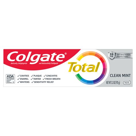 Colgate Total Paste Formula Toothpaste Clean Mint Flavor 3 3oz