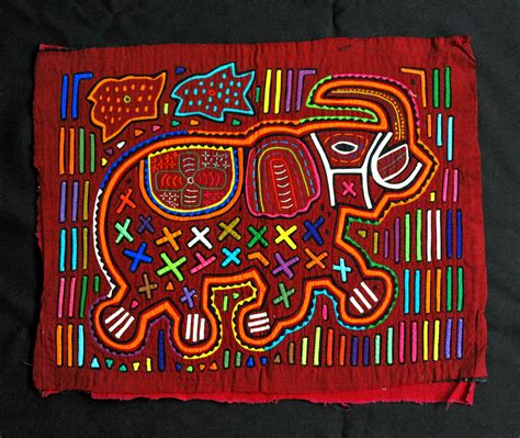 Guna Kuna Mola Panama Elephant Mola Indian Folk Art Africa Art