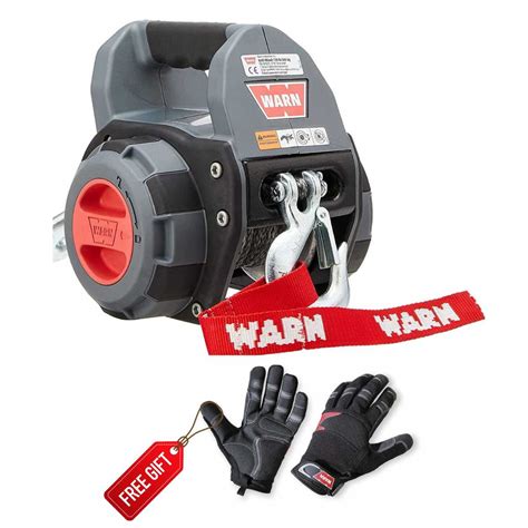 Warn Portable Drill Powered Winch Synthetic Rope 750lbs — Adventure