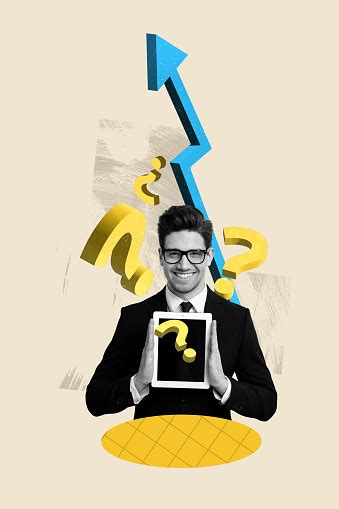 주형 콜라주 디자인 트렌드 삽화 3d 스케치 실업가 젊은이 유니폼 보류 정제 질문 화살 무역 대상 성공 차트 30 34세에 대한 스톡 사진 및 기타 이미지 Istock