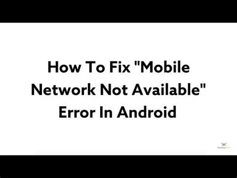 How To Fix Mobile Network Not Available Error In Android YouTube