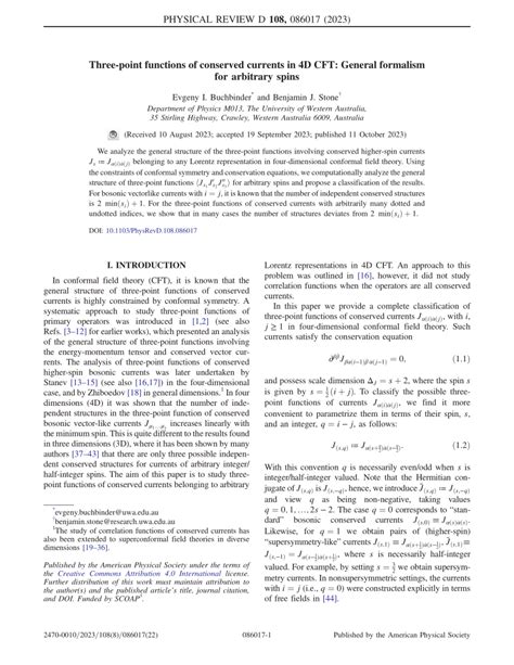 Pdf Three Point Functions Of Conserved Currents In 4d Cft General Formalism For Arbitrary Spins