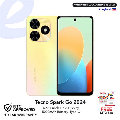 Tecno Spark Go GB ROM GB RAM With Extended GB RAM Punch Hold Display MAh