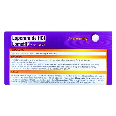 Lomotil Lomotil 2mg 100s Diarhhea Medicine Loperamide Watsons Philippines