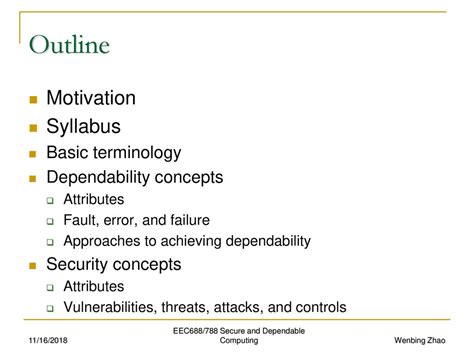 Eec 688788 Secure And Dependable Computing Ppt Download